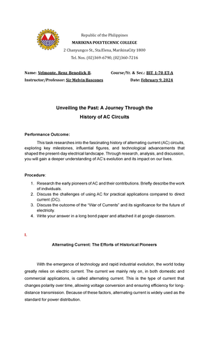 Velmonte 1-70 ET A - Summary BIT Electrical Technology - UNDERSTANDING ...