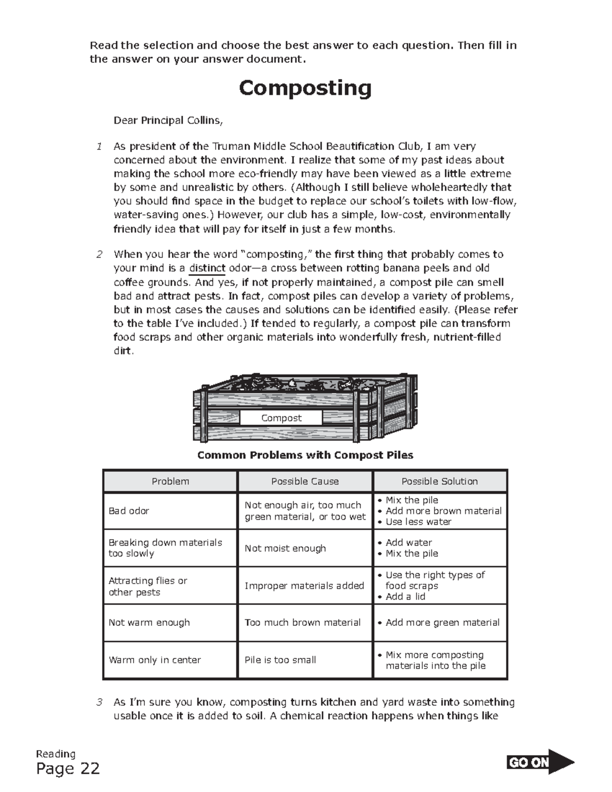 Composting+Text - 7th grade ELA notes - Problem Possible Cause Possible ...