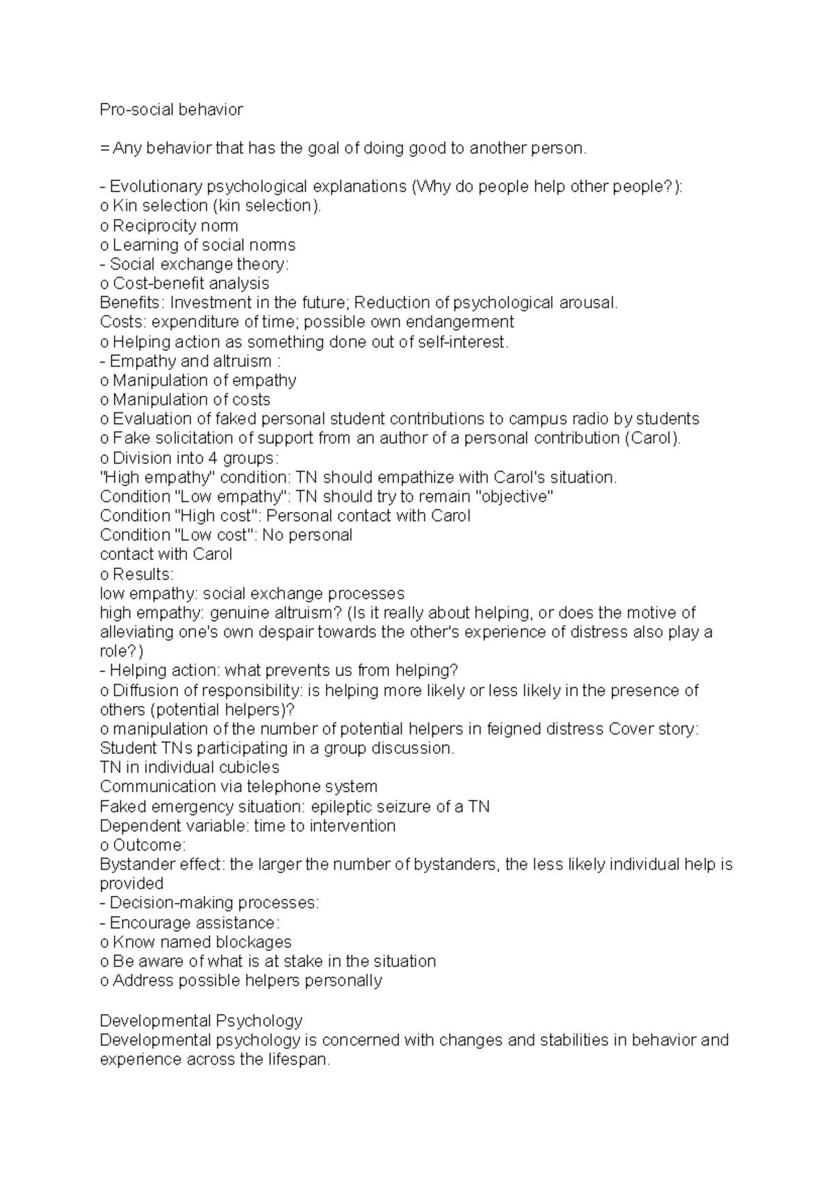 Pro - Cognitive Psychology - Pro-social behavior = Any behavior that ...