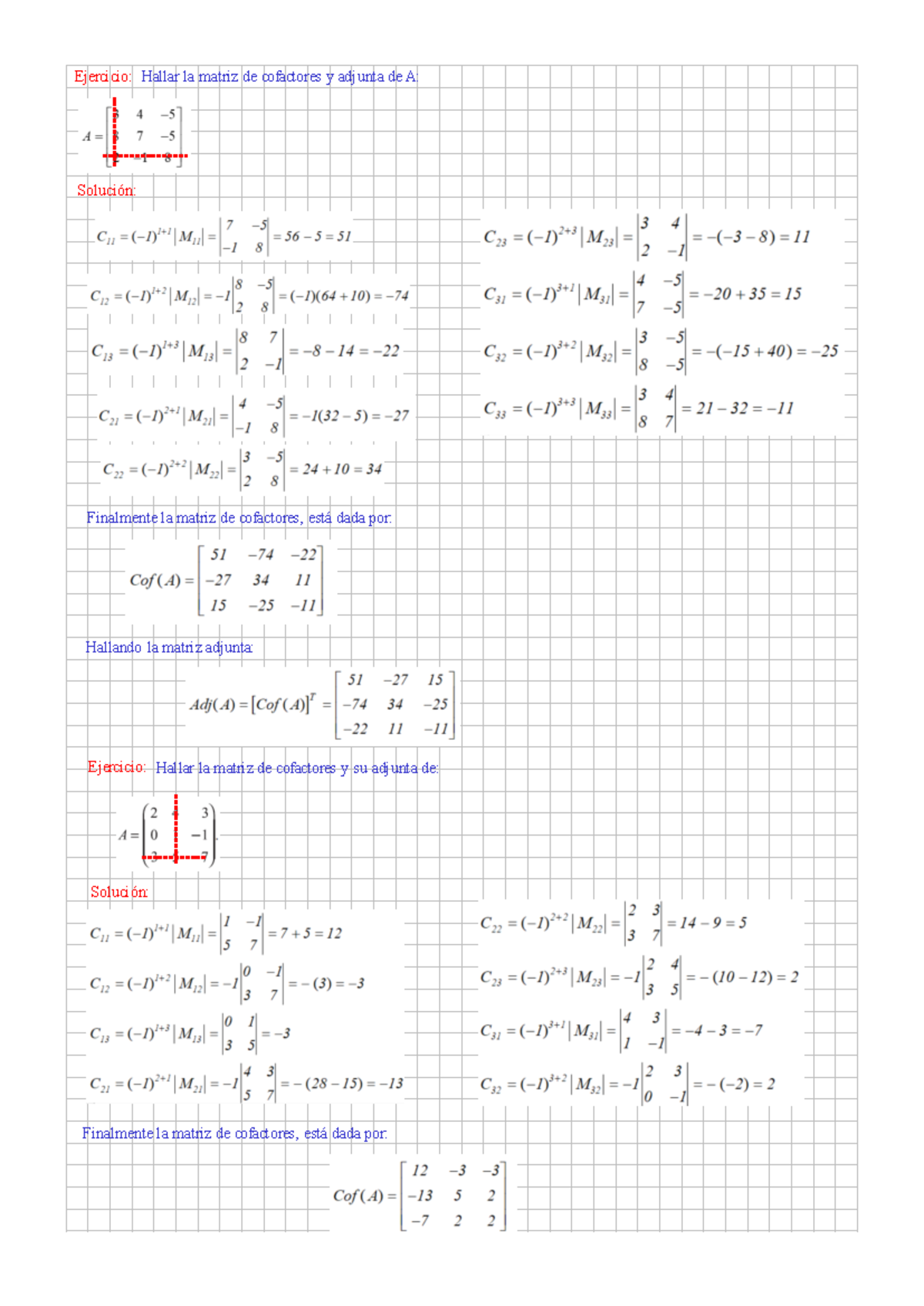 Clases 27 03 Virtual - Algebra matricial y geometria analitica - Ejercicio: Hallar la matriz de ...