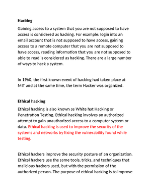 Ethical Hacking 4 - Computer Network Architecture Computer Network Architecture is defined as ...