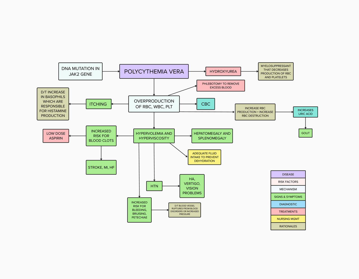 MCA II - polycythemia Vera - concept map - POLYCYTHEMIA VERA ...