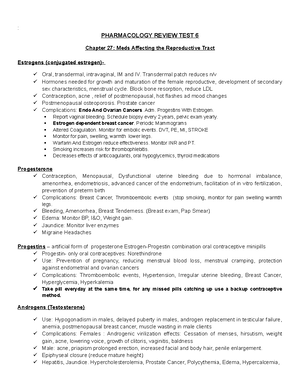 Pharmacology Final Exam Review Guide (1) - PHARMACOLOGY REVIEW: FINAL ...