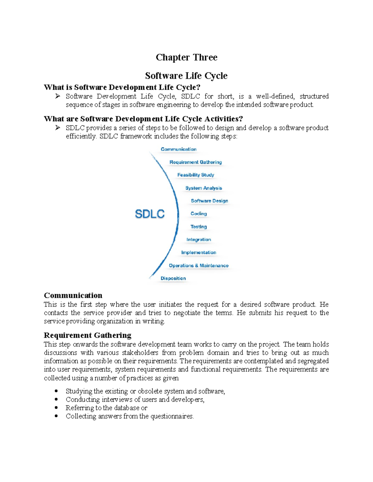 SPM 3 - thank you - Chapter Three Software Life Cycle What is Software ...
