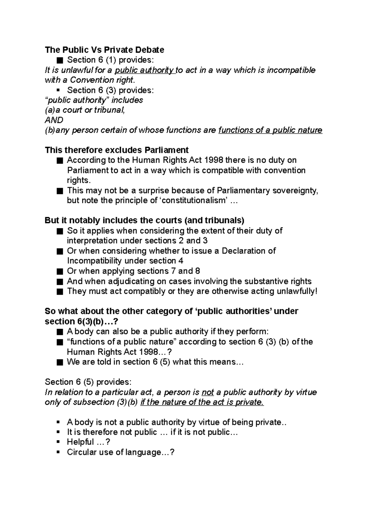 The Public Vs Private Debate - The Public Vs Private Debate Section 6 ...