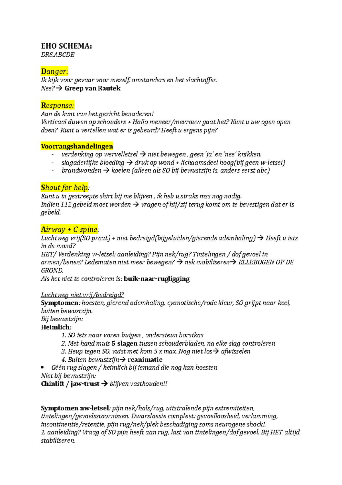 EHO SCHEMA uitgebreid - EHO SCHEMA: DRS Danger: Ik kijk voor gevaar ...