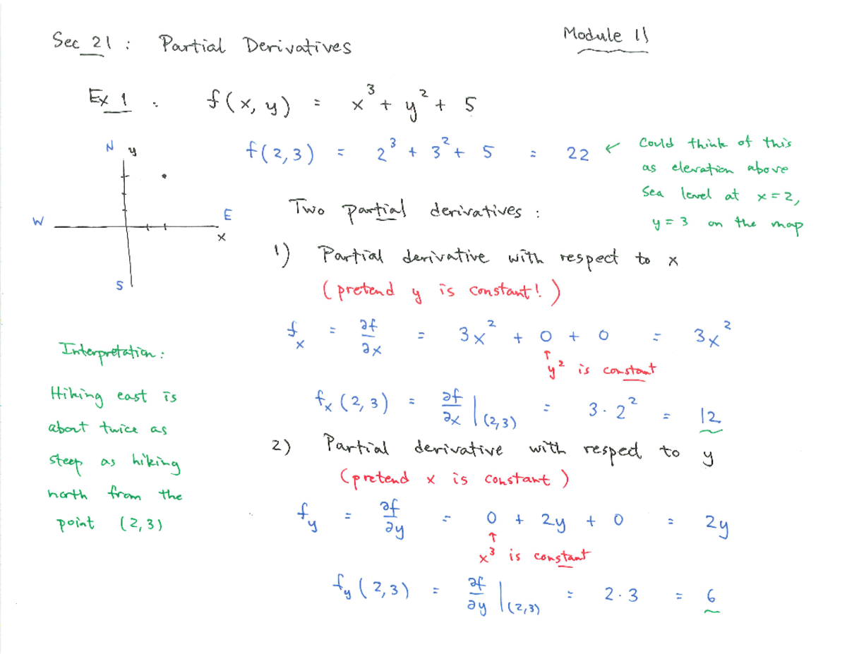 Dec 5 - Section 21 - PARTIAL DERATIVES - MAT 143 - Studocu