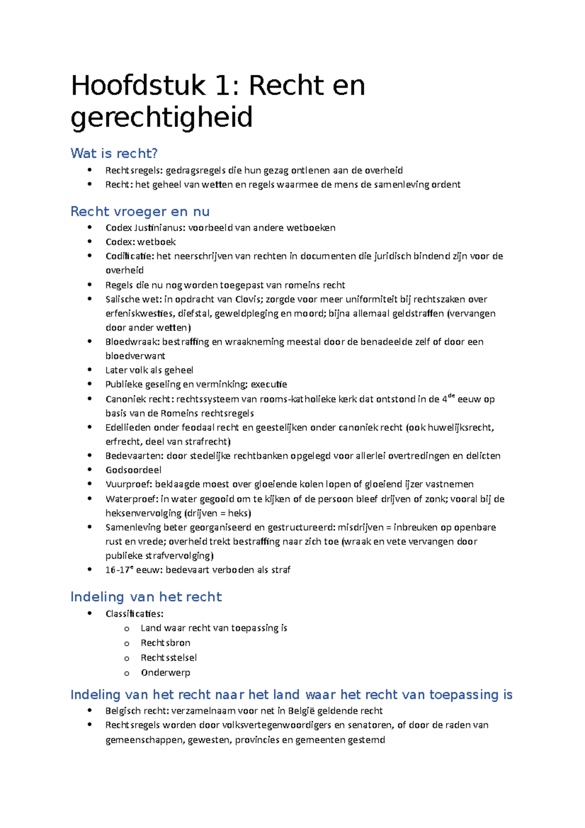 Cultuur recht hfst1 en 3 - Hoofdstuk 1: Recht en gerechtigheid Wat is ...