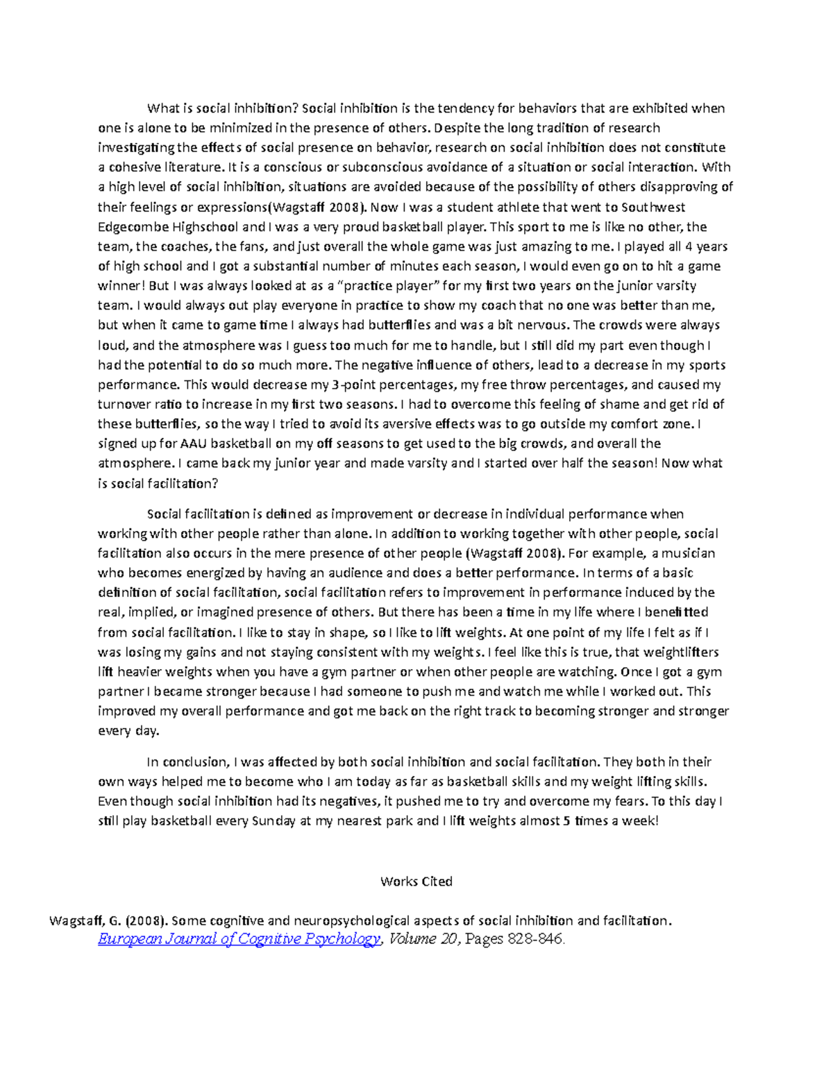 What is social inhibition - Despite the long tradition of research ...