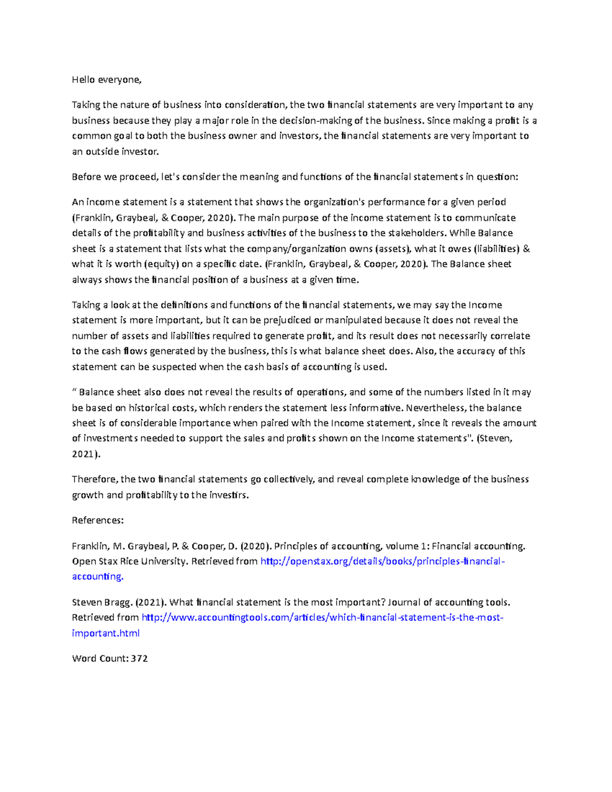 Discussion assignment unit 2-WPS Office - Bus 1102 - UoPeople - Studocu