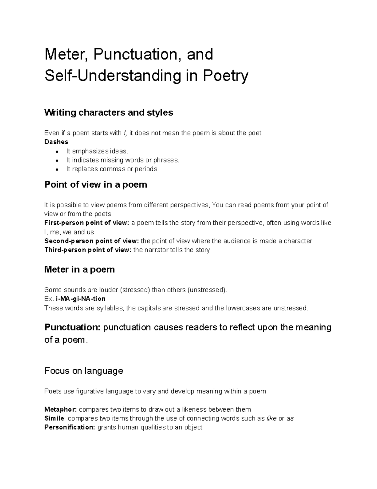 Meter, Punctuation, and Self-Understanding in Poetry - Meter ...