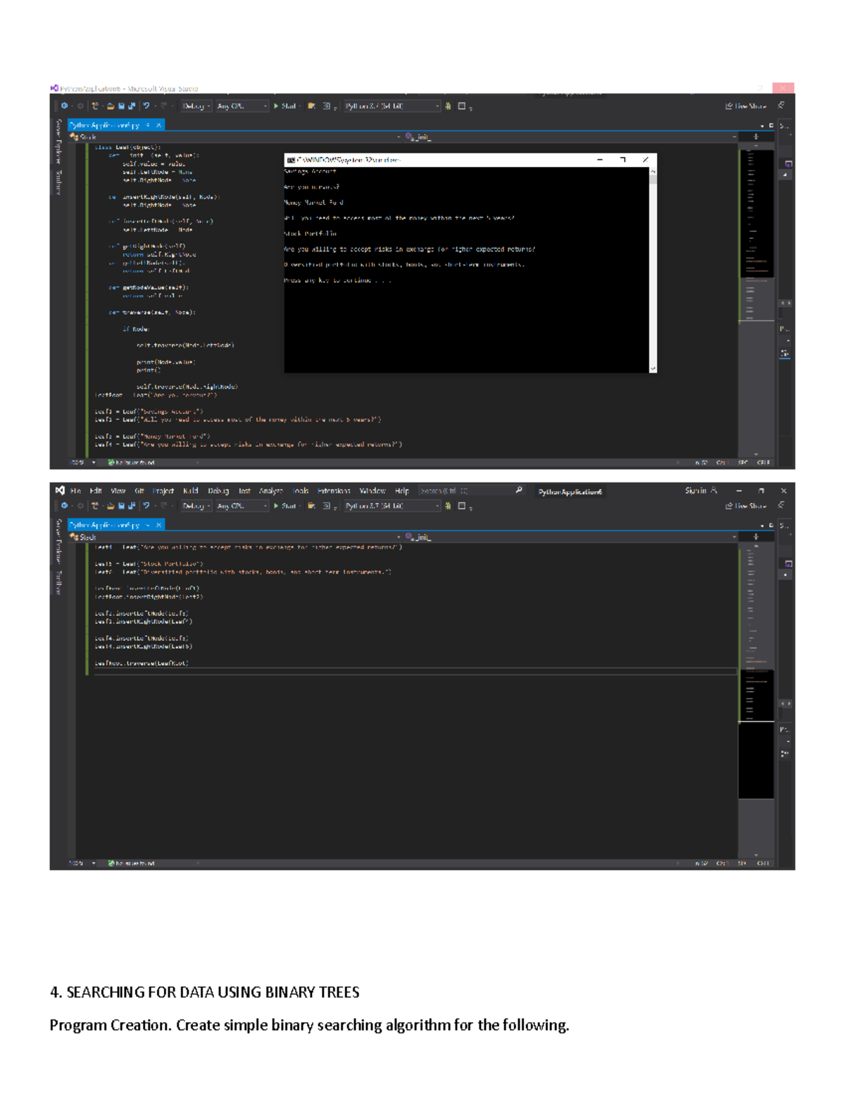 IM-6 - 4. SEARCHING FOR DATA USING BINARY TREES Program Creation ...