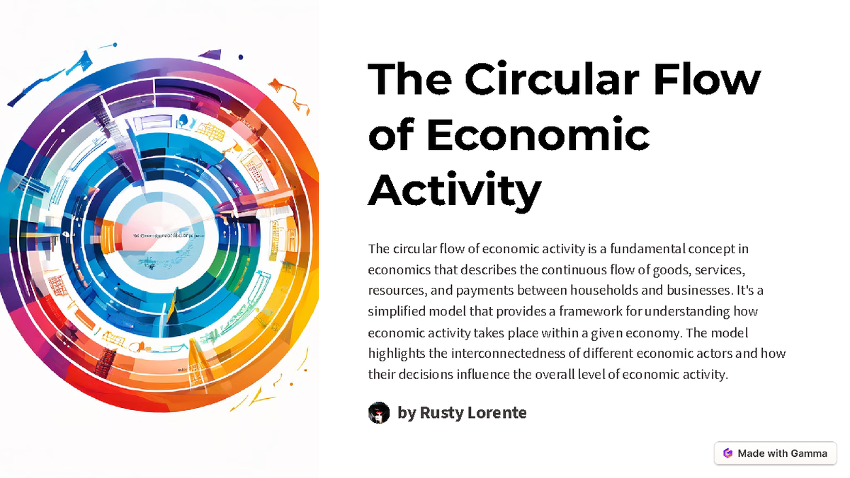 The Circular Flow of Economic Activity - The Circular Flow of Economic ...