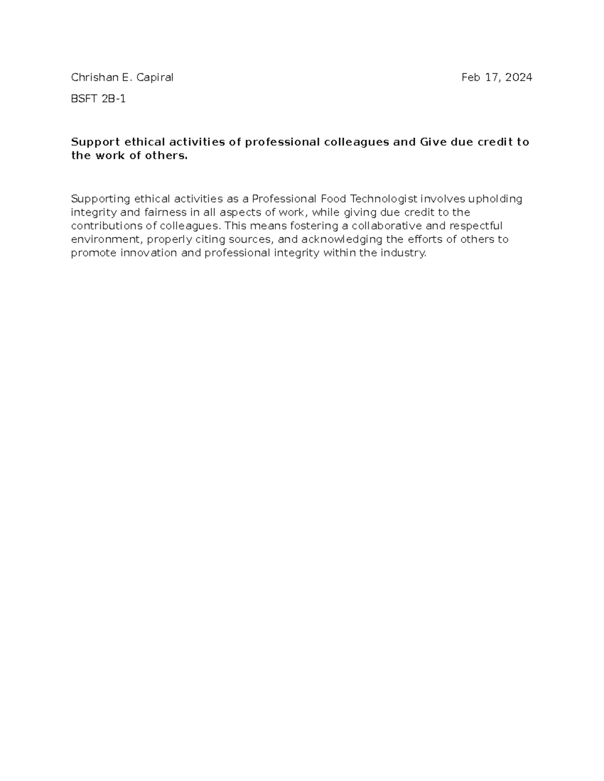 Capiral, Chrishan BSFT 2B-1 - Chrishan E. Capiral Feb 17, 2024 BSFT 2B ...