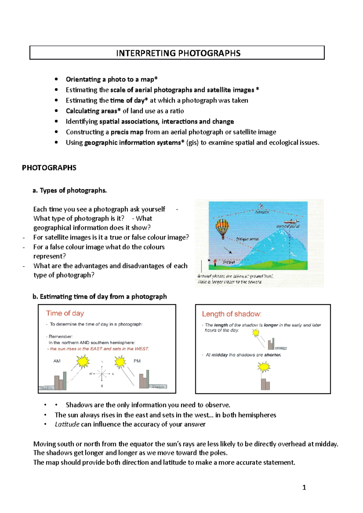 Interpreting photographs - INTERPRETING PHOTOGRAPHS Orientating a photo ...