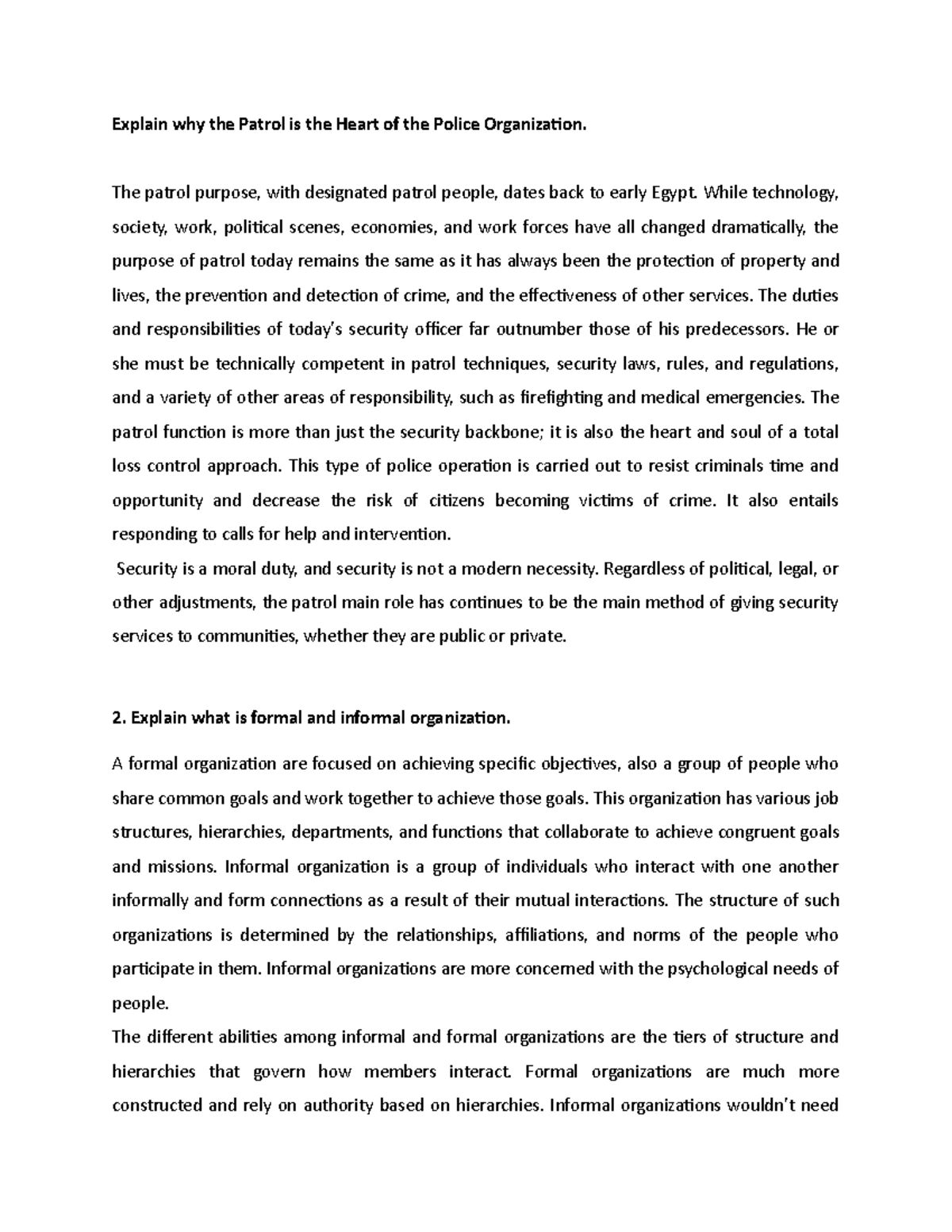 P1-17 - Lecture English Writing Chap 1-17 - Explain why the Patrol is ...