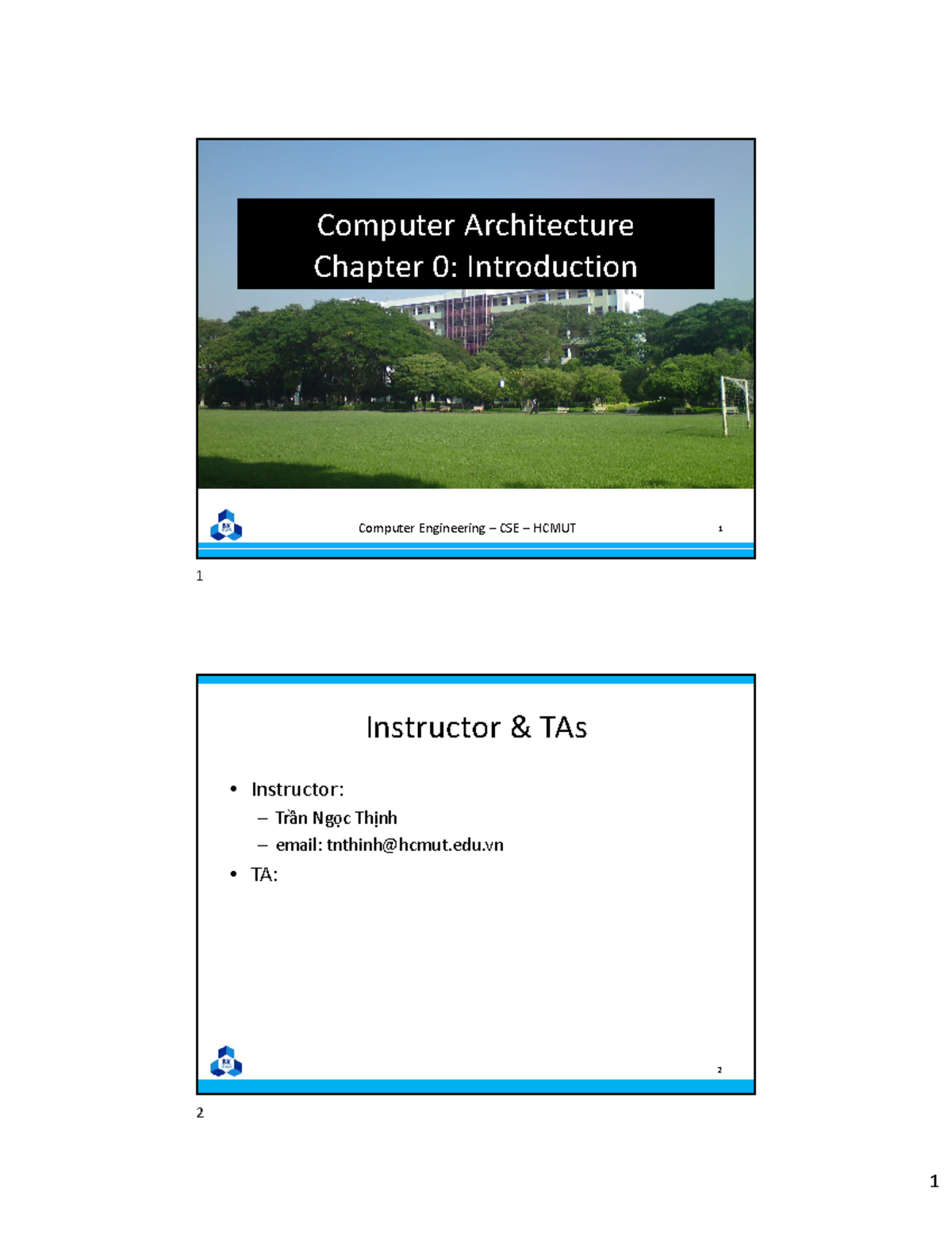 Introduction CA - sdwf - Computer Engineering – CSE – HCMUT Computer ...