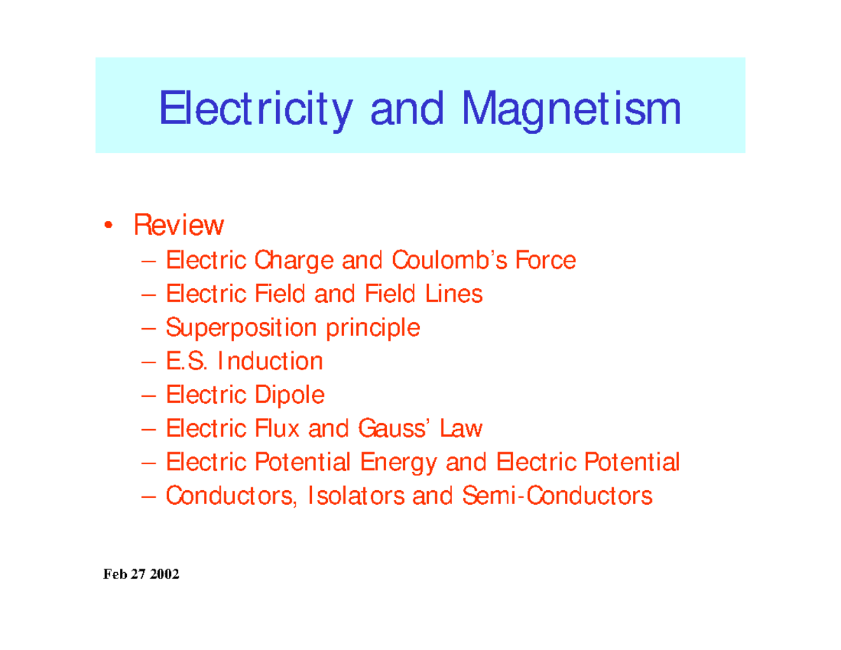 5c48da61d3532b22af63ad3792b99f6b 2 27 2002 edited - Electricity and ...