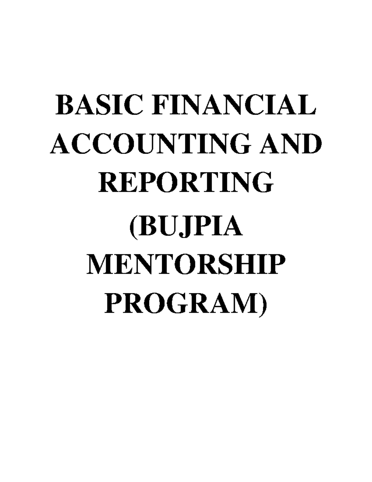 Basic Accounting-Summary note for accounting cycle - BASIC FINANCIAL ...