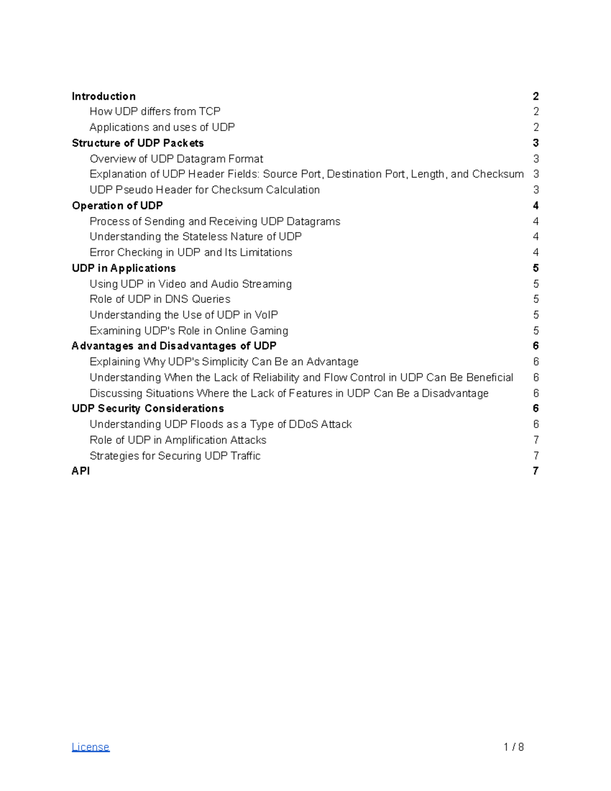 UDP - note - Introduction How UDP differs from TCP Applications and ...