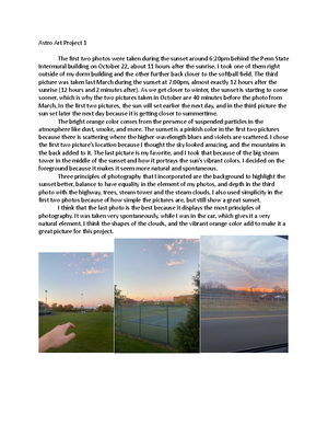 Reflection 1 ASTRO 7N - Dear family, So much has happened since I have ...