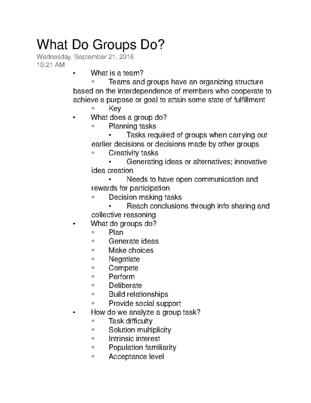 What Do Groups Do - Teacher - Dr. Paskewitz - What Do Groups Do ...