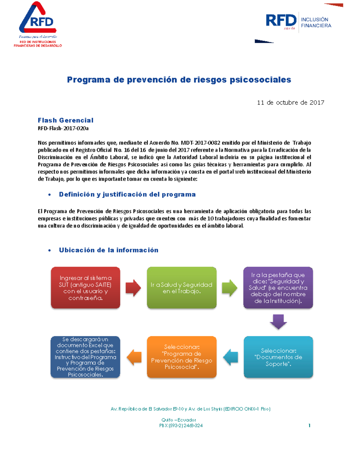 Programa de prevencion de riesgos psicosociales oct17 - Programa de prevenciÛn de riesgos - Studocu