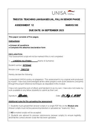 Psrip gr 5 term 1 2020 efal lesson plan - Term 1 Grade 5 LANGUAGE ...