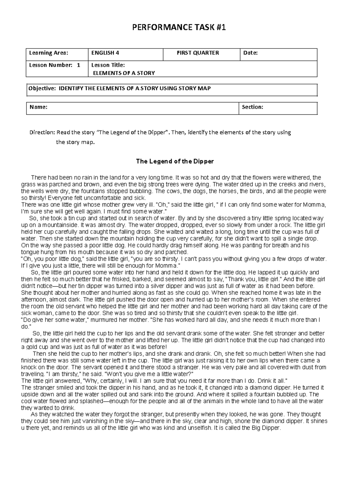 Quarter-1- Performance-TASK-1-IN- English-41 - PERFORMANCE TASK ...