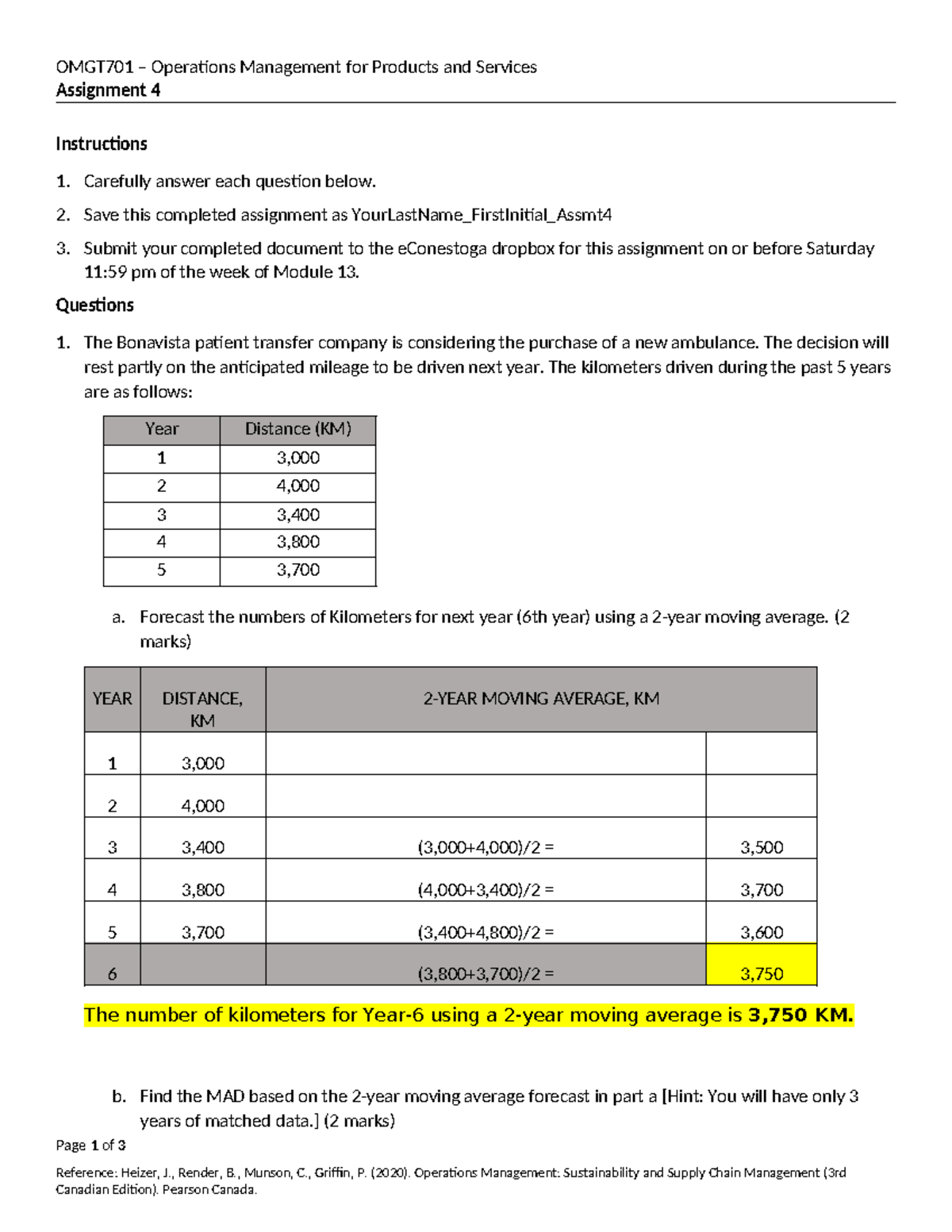 DEV S Assmt 4 - omgt - OMGT701 – Operations Management for Products and ...