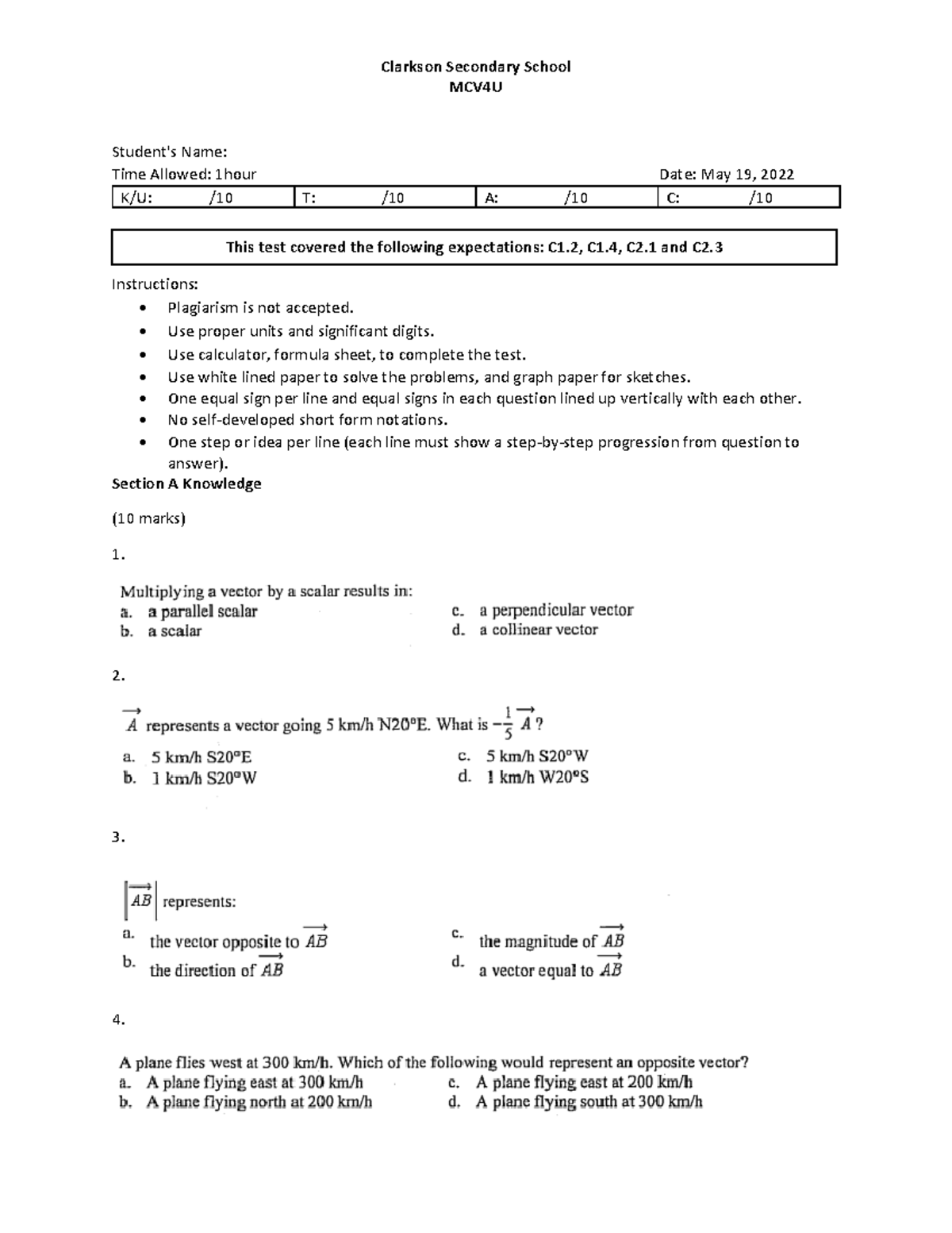Test- Vectors - Studocu