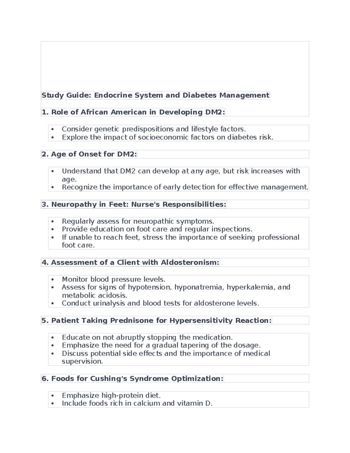 Unit 8 ms study guide - Unit 8 - Study Guide: Endocrine System and ...