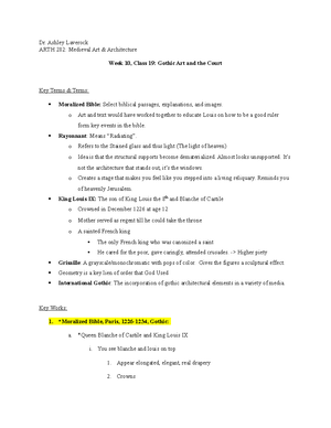 Class 16 Gothic Cathedrals - Dr. Ashley Laverock ARTH 282: Medieval Art ...