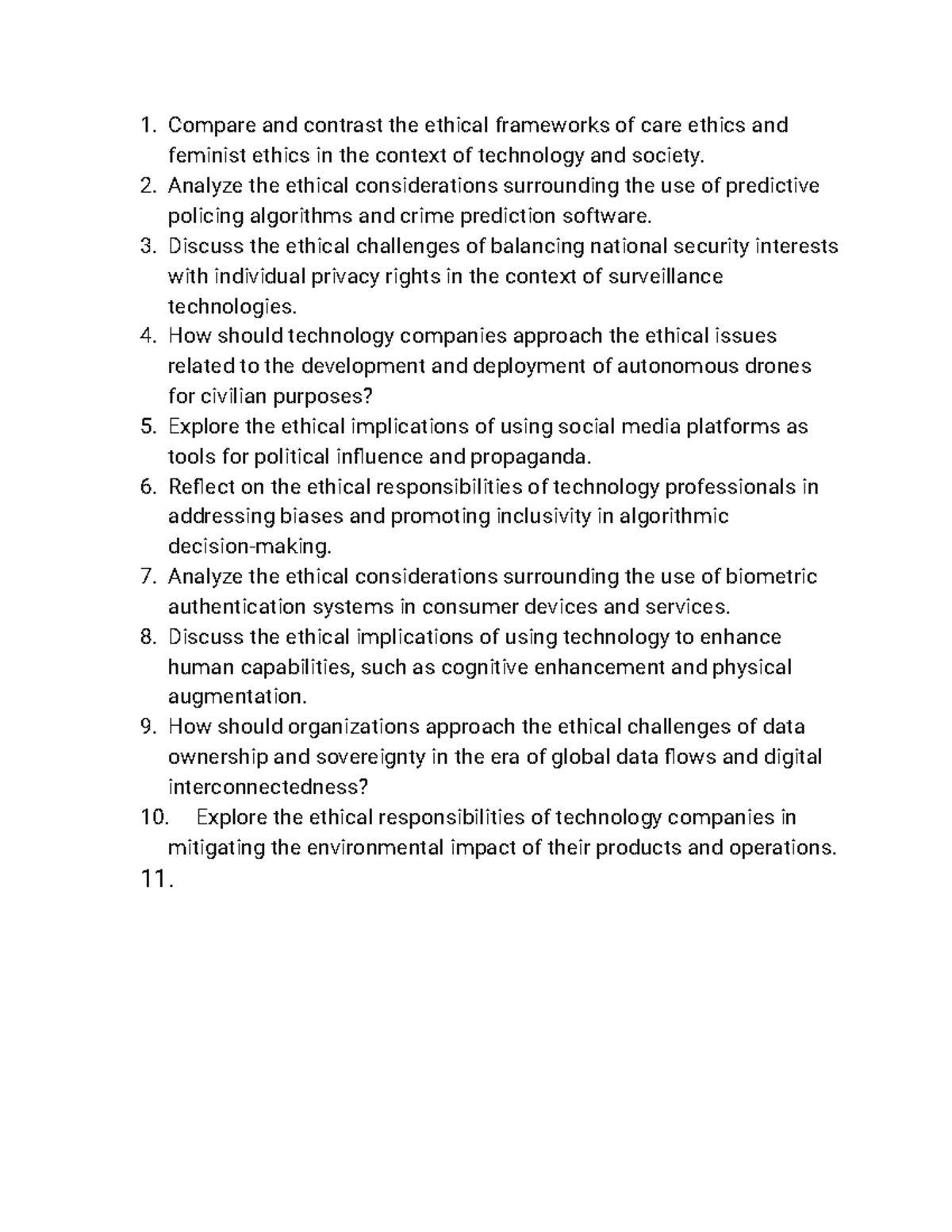 Ethics In Technology - Compare and contrast the ethical frameworks of ...