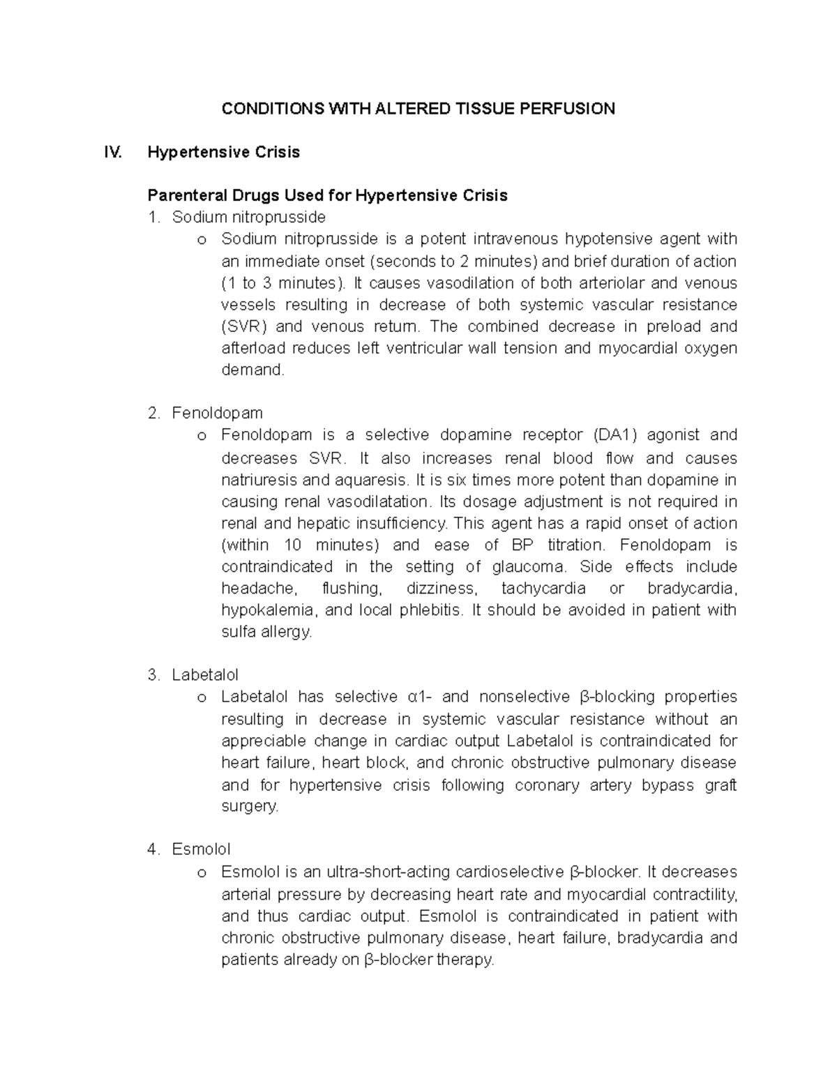 PART 14 - Conditions WITH Altered Tissue Perfusion - CONDITIONS WITH ...