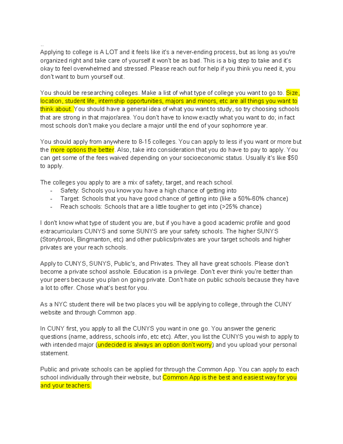 College Application Tips - .. Applying to college is A LOT and it feels ...
