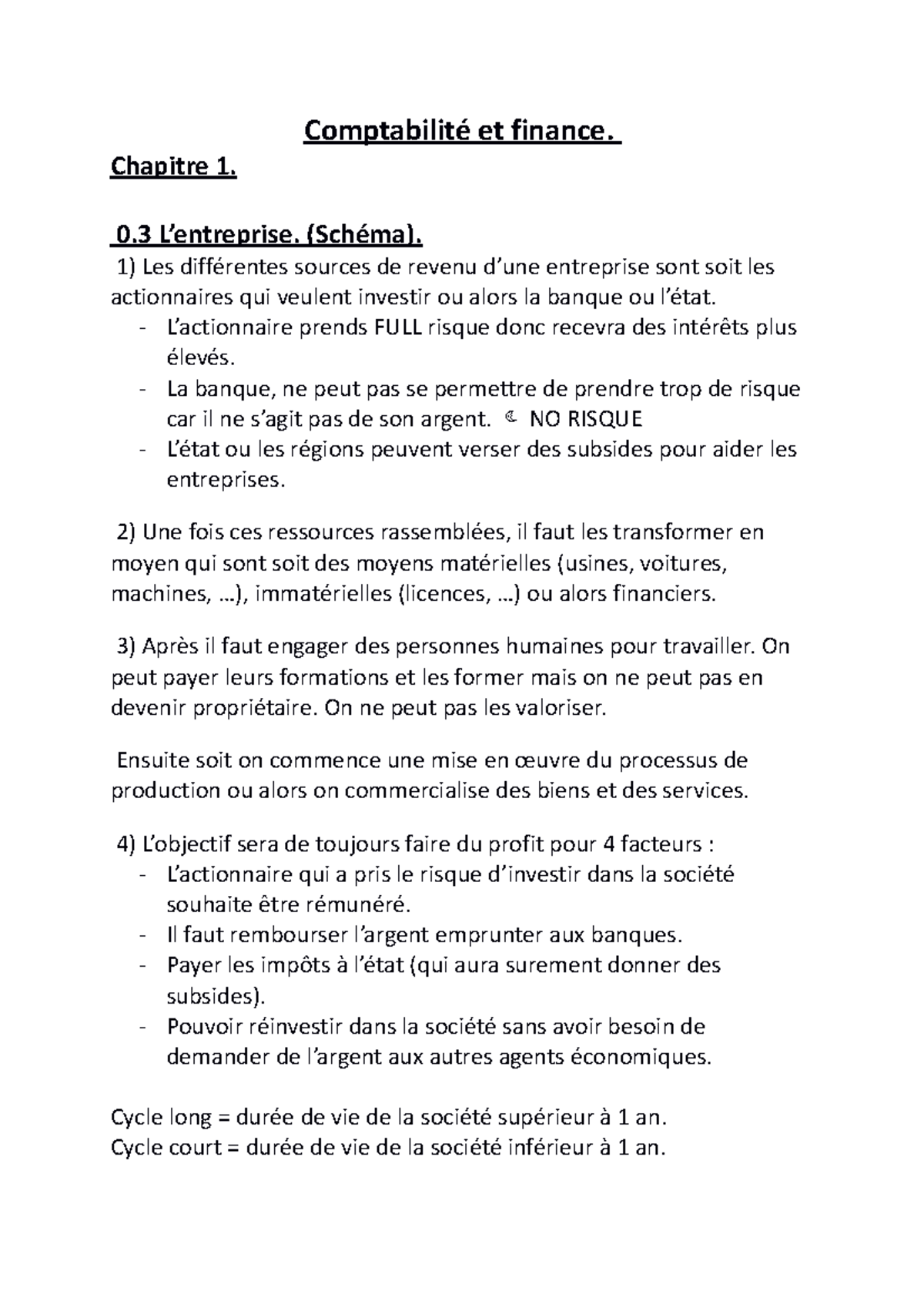 Synthèse du Chap1 en compta - Comptabilité et finance. Chapitre 1. 0 L ...