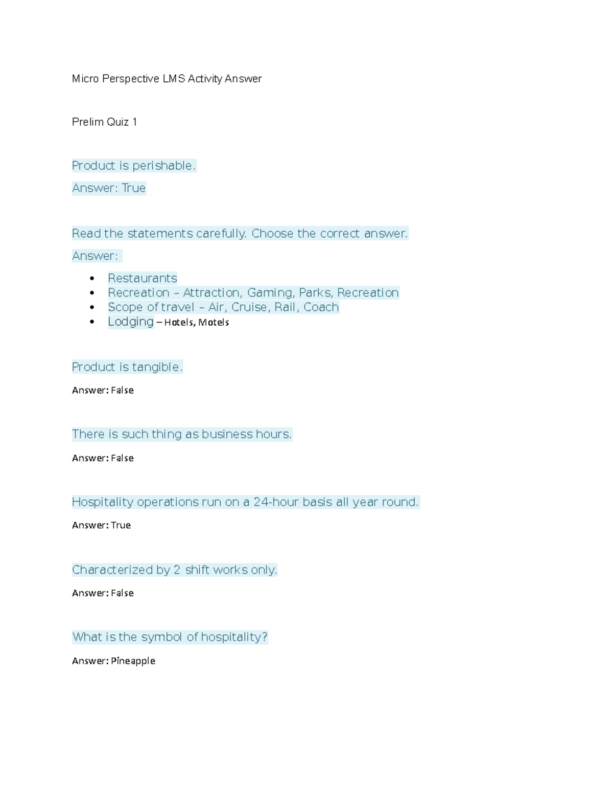 Micro Perspective LMS Activity Answer - Answer: True Read the ...