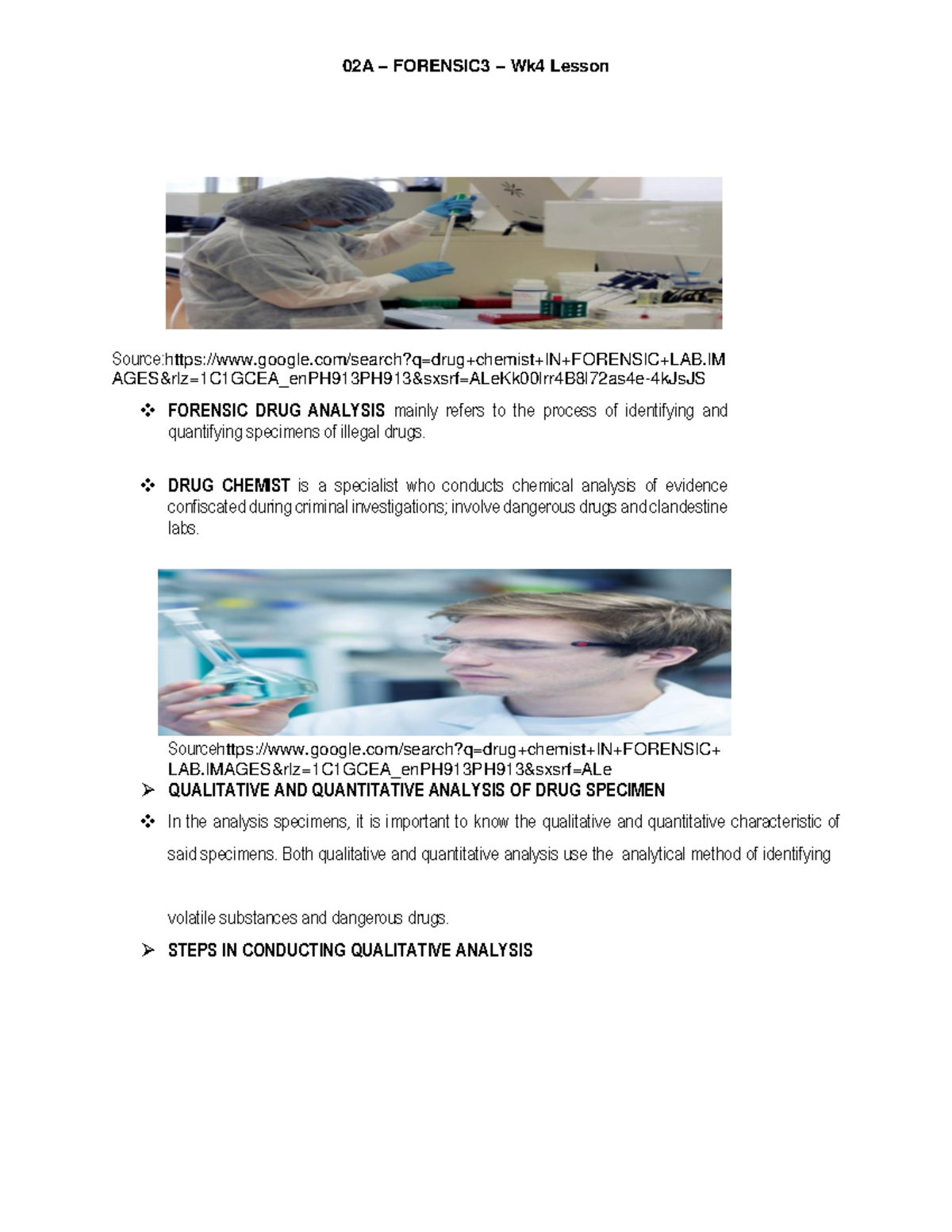 Forensic Drug Analysis - Source:google/search?q=drug+chemist+IN ...