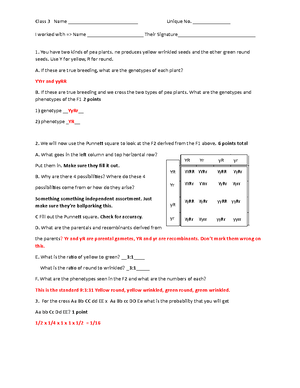 Phylogenetic Tree Practice Problems Key - BIO 325 H - Additional ...