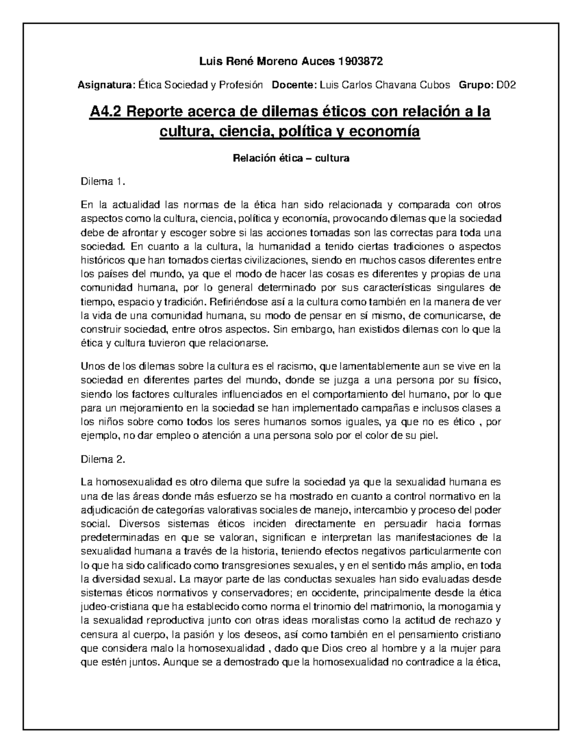 A4 2 Dilemas - Actividades Nexus - Luis René Moreno Auces 1903872 ...