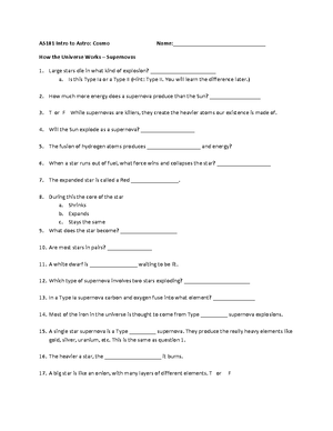 Types of Spectra Worksheet - AS 102 - Studocu