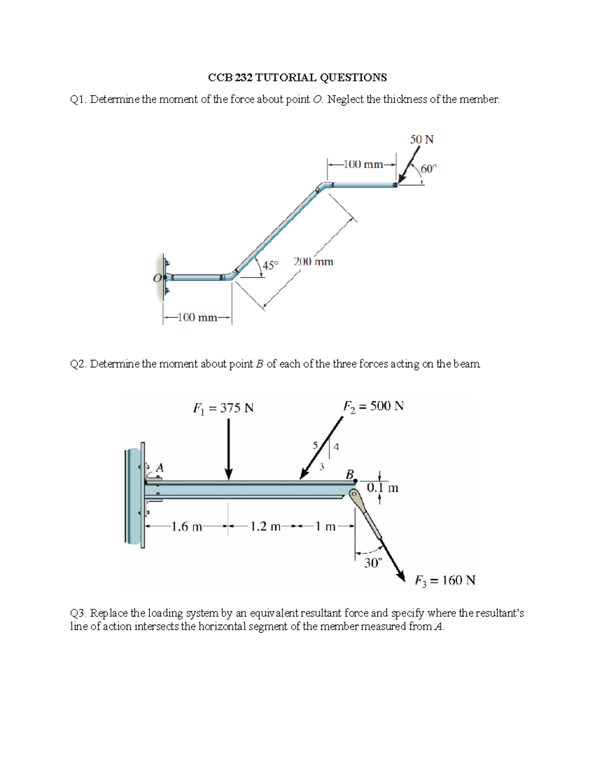 CCB 232 Tutorial Questions 09092022 - CCB 232 TUTORIAL QUESTIONS Q1 ...
