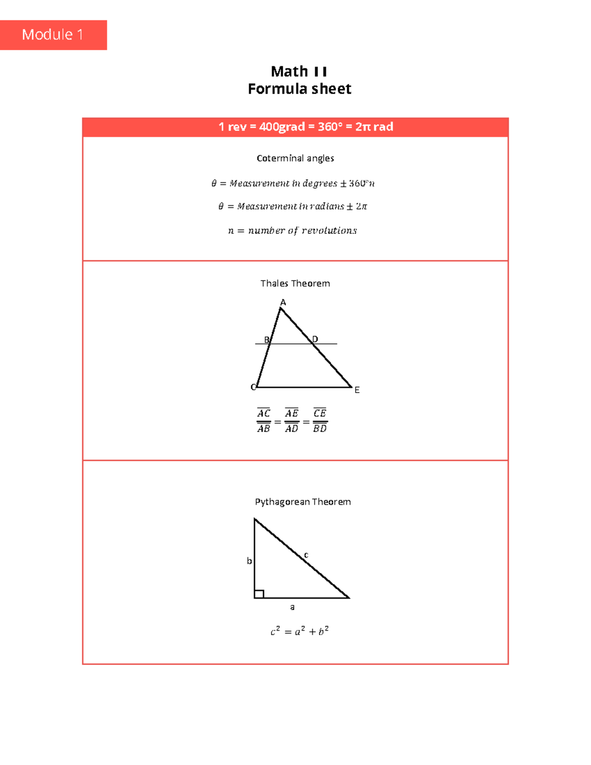 Formula Sheet - fbgbthtr - 1 rev = 400grad = 360° = 2π rad Math 11 ...