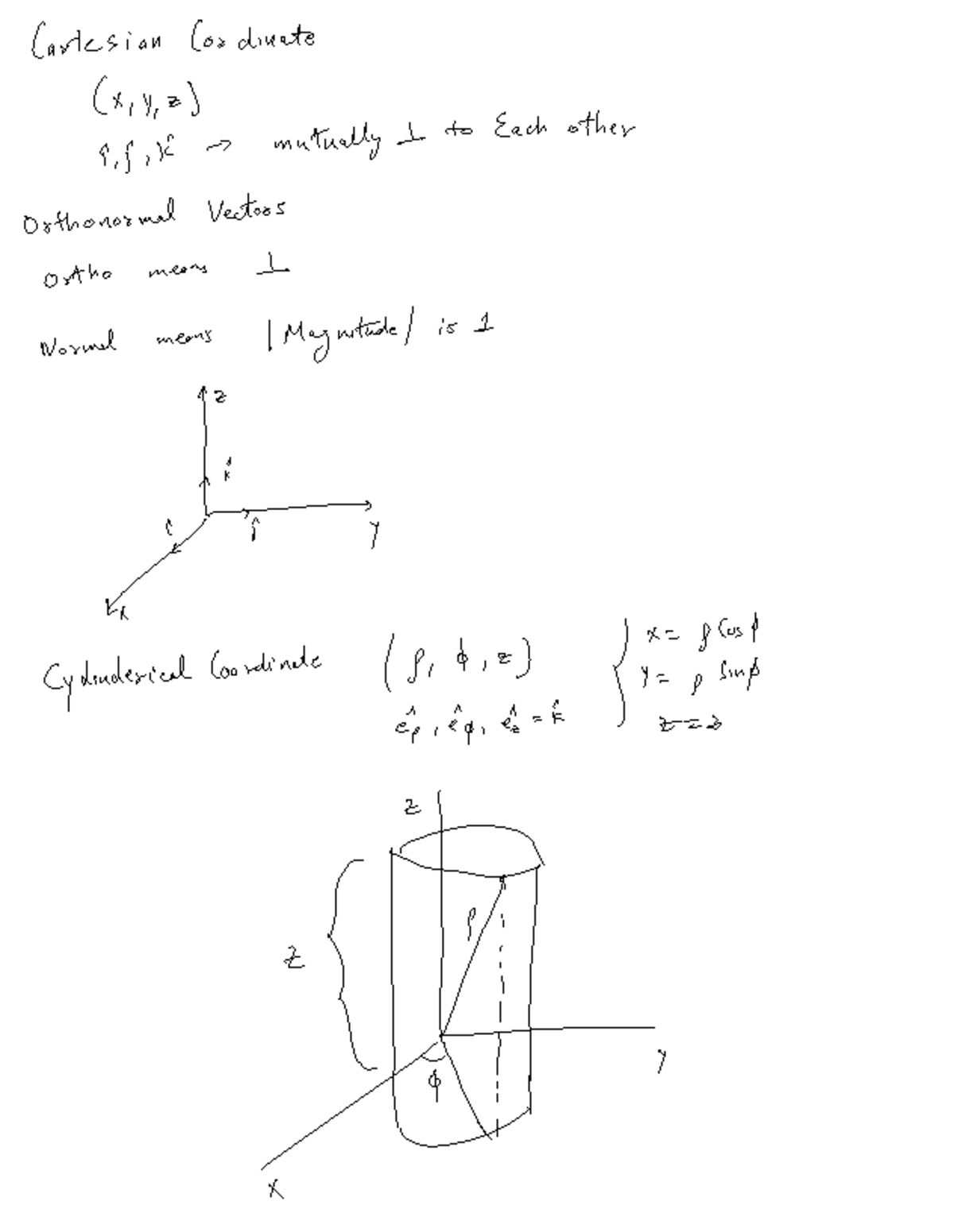 Nov 18 - Notes - Cartesian Cordinate (x , y , z) 1 , j , 15 ...