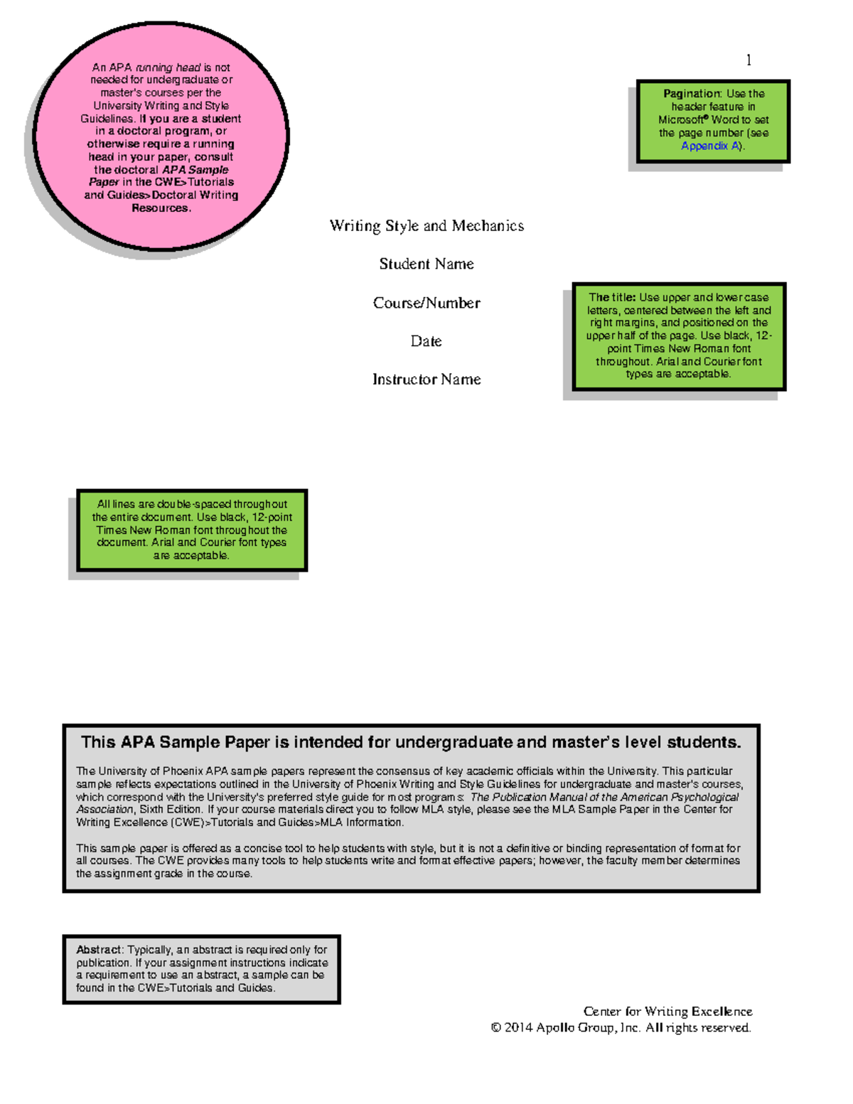 APA Sample writing paper for UOP Students in need of this particular ...