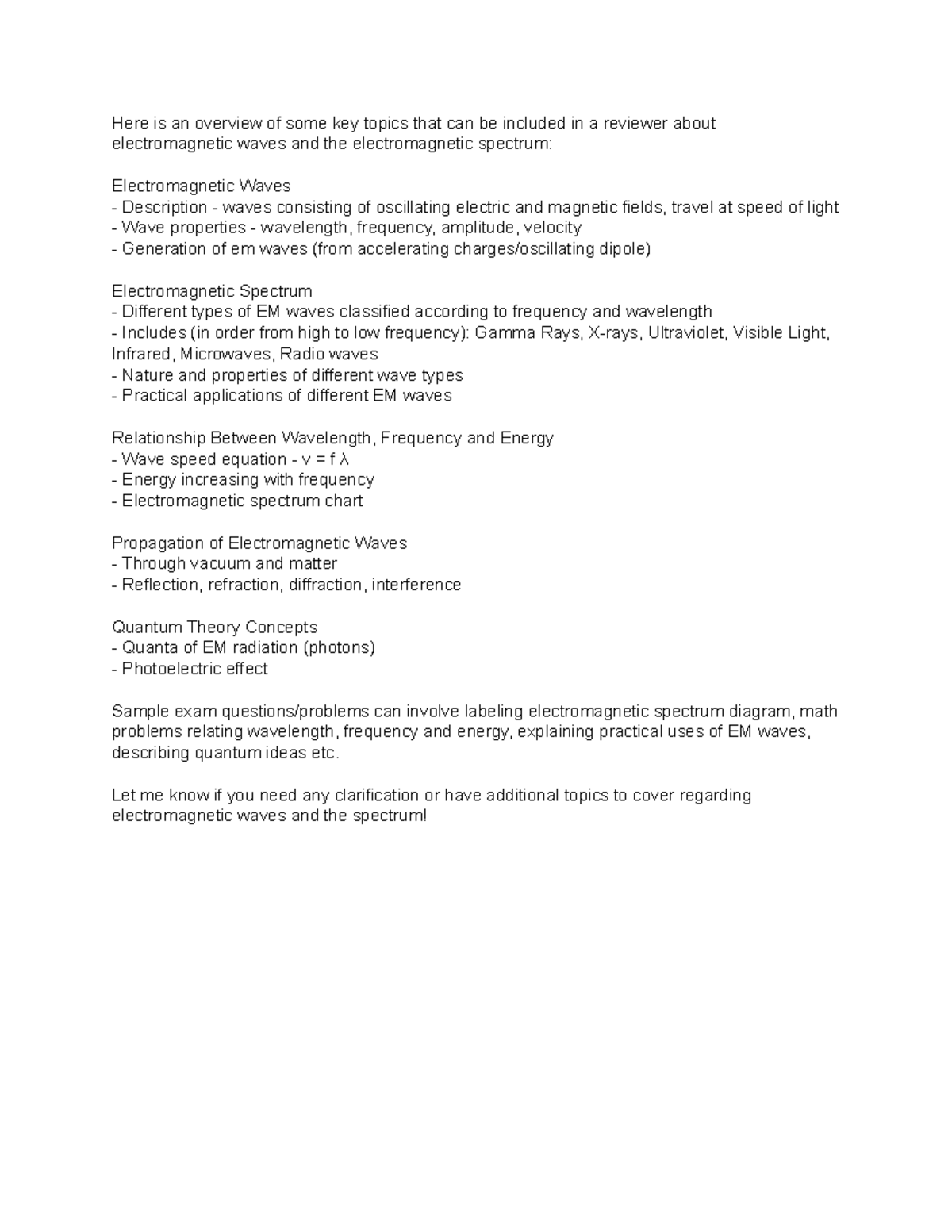 Science Reviewer - Here is an overview of some key topics that can be ...