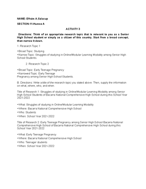 Statistics and Probability Quarter 3 Module 1 - Statistics ...