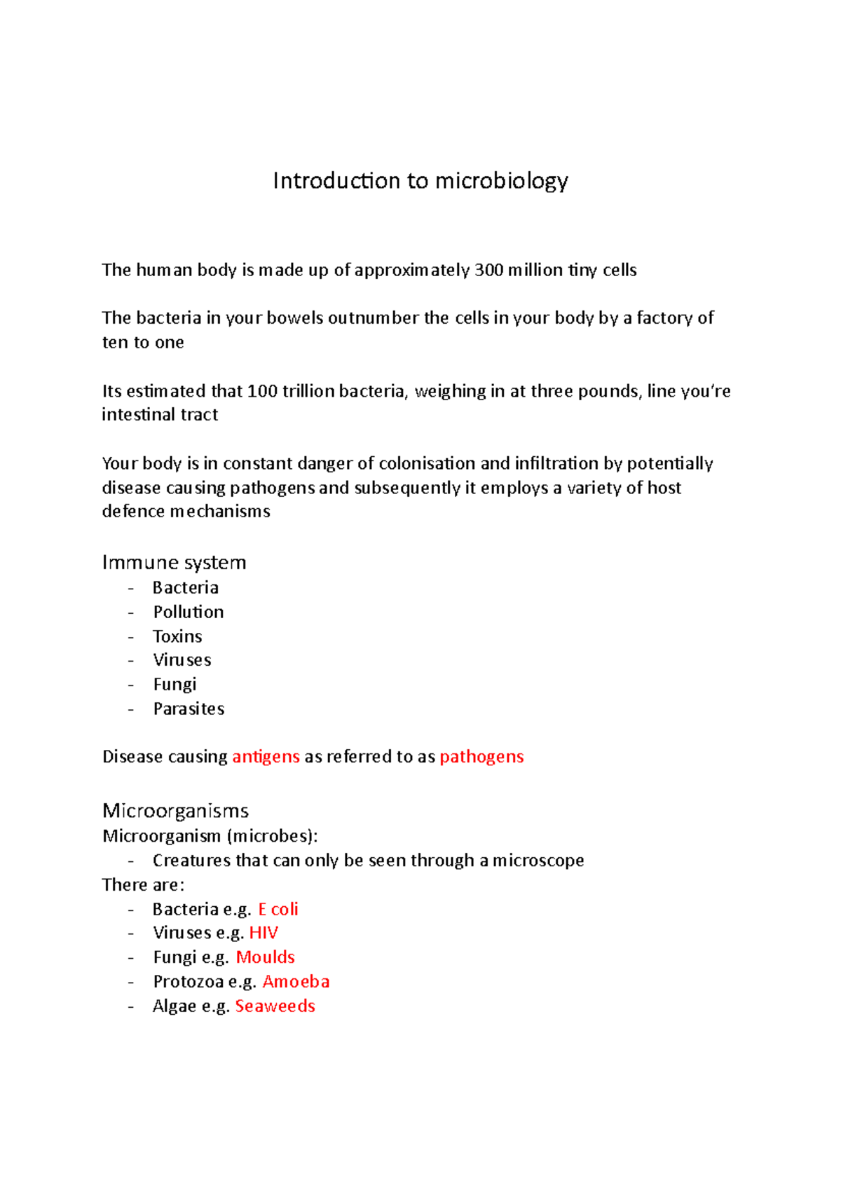 Introduction to microbiology - E coli - Viruses e. HIV - Fungi e ...