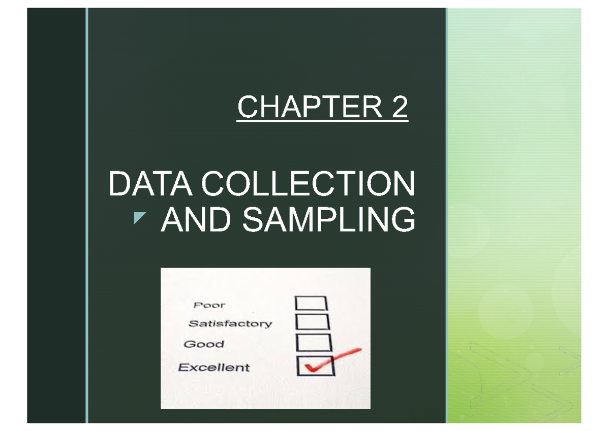 Chapter 2 (Data collection and sampling) - Compatibility Mode - z DATA COLLECTION AND SAMPLING ...